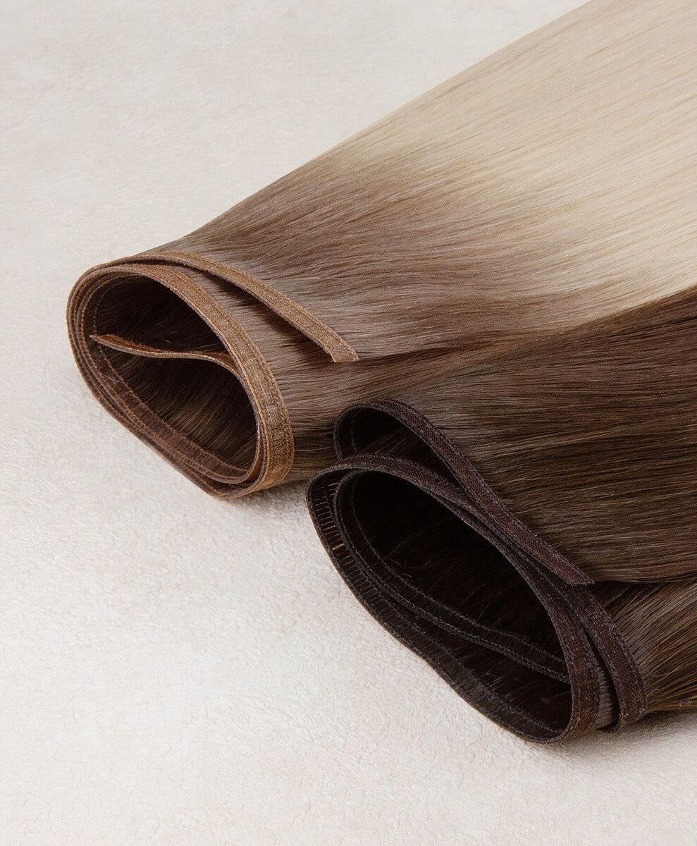 18" Flat Weft Hair Extensions | Milk & Blush