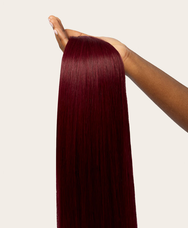 Cherry Red, 20" Quad Clip-In Hair Extensions, #530 | 265g | Milk & Blush